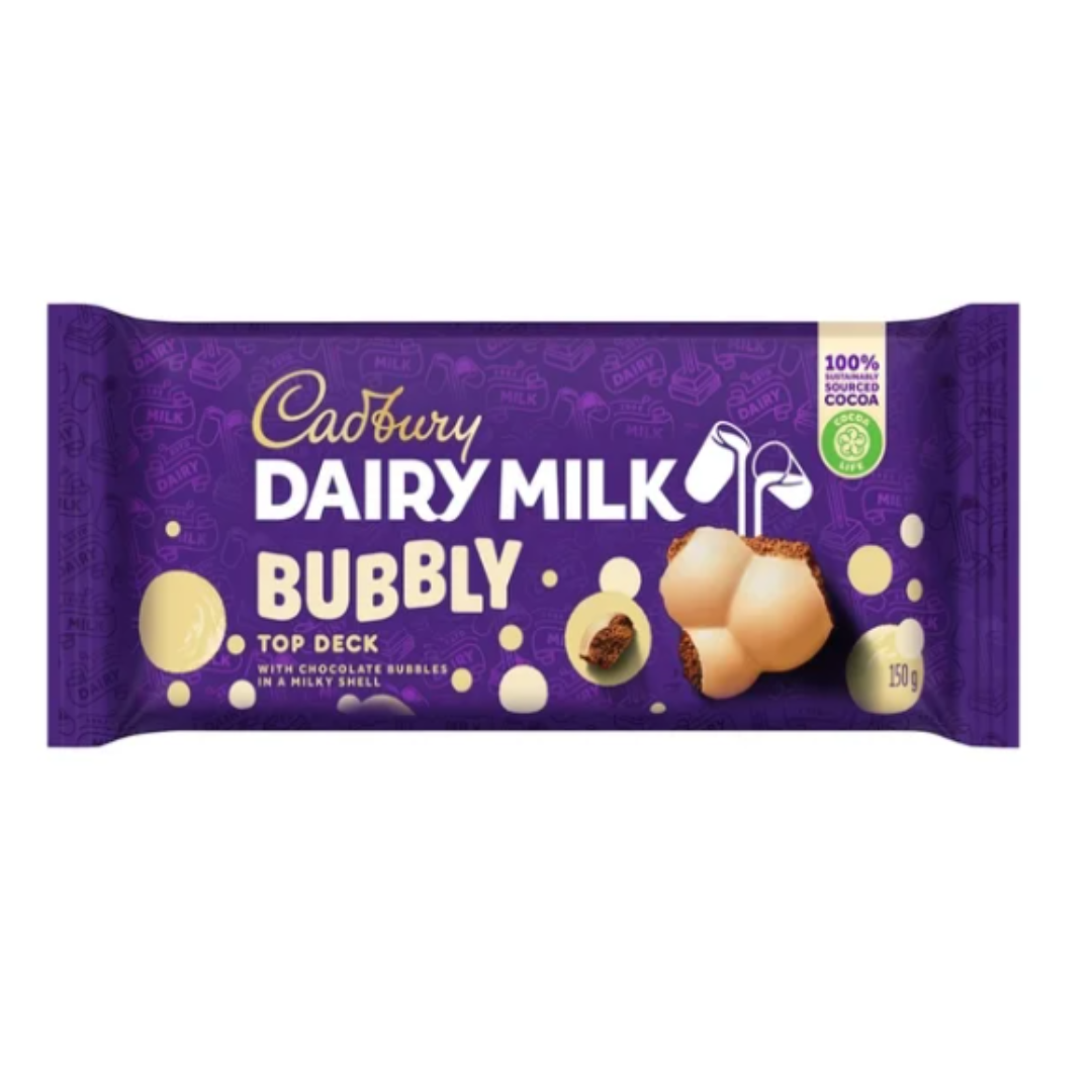 Cadbury Chocolate Slabs - Dairy Milk - Bubbly Top Deck 150g – Saffarama
